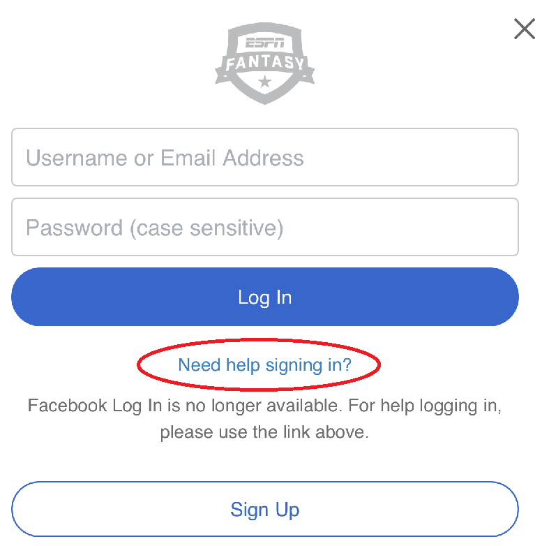Recovering Login Info and Password on the ESPN Fantasy App – ESPN Fan ...
