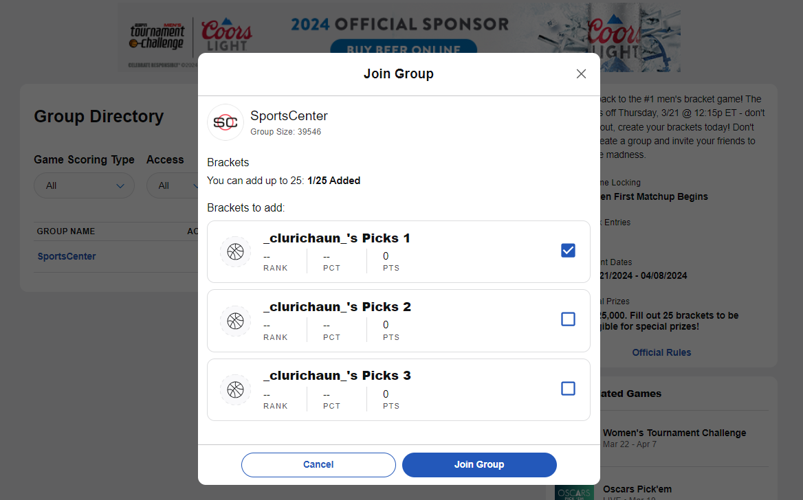 What is the Group Directory? – ESPN Fan Support