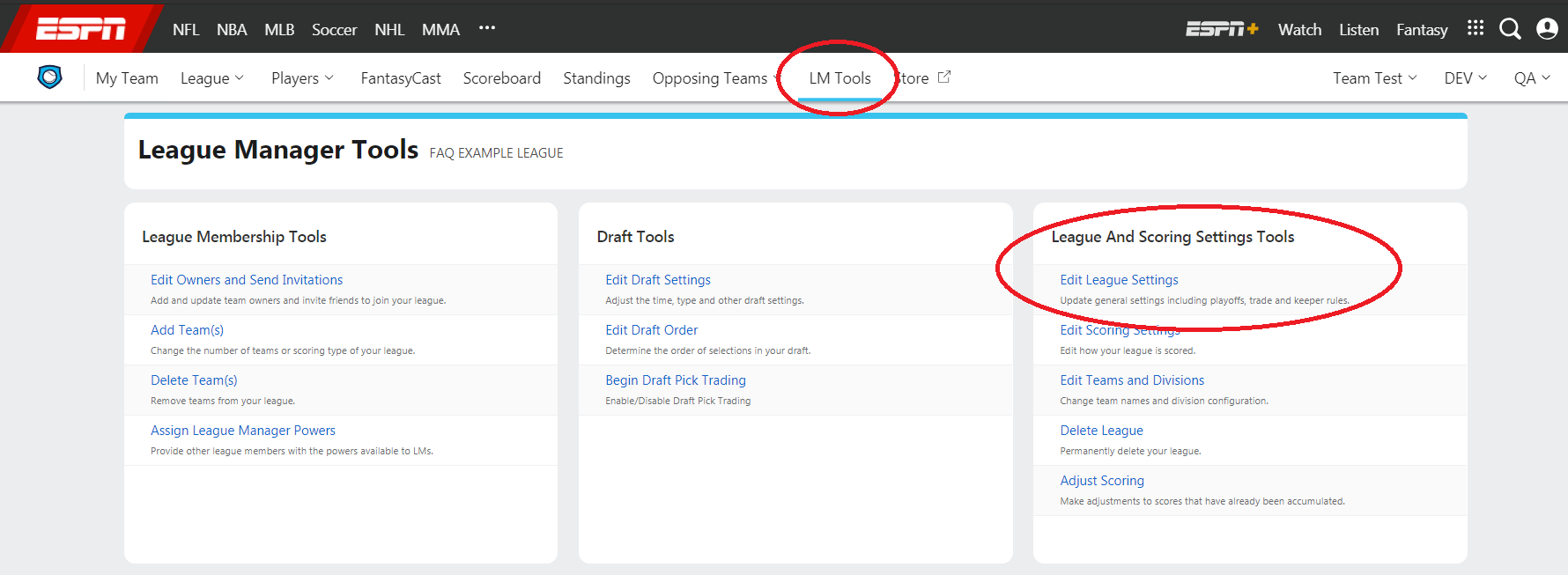 Keeper Leagues – ESPN Fan Support